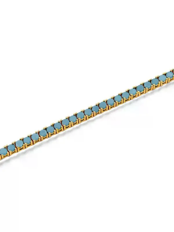 LADY D WORLD Tone Turquoise Tennis Bracelet