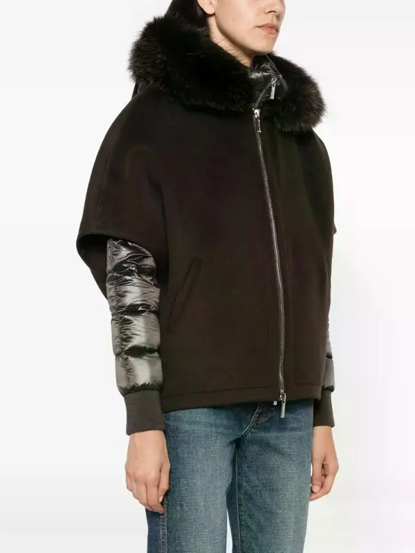 MOORER Pegaso Fur-trim Cape Jacket