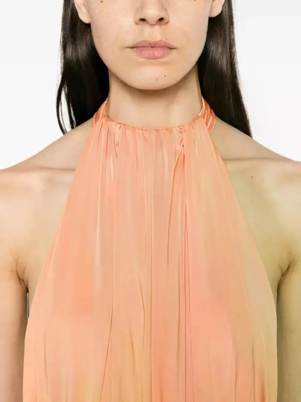 Arcina Ori Santina Halterneck Maxi Dress - Orange