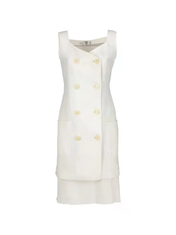 Valentino Garavani Miss V Double-breasted Dress - White