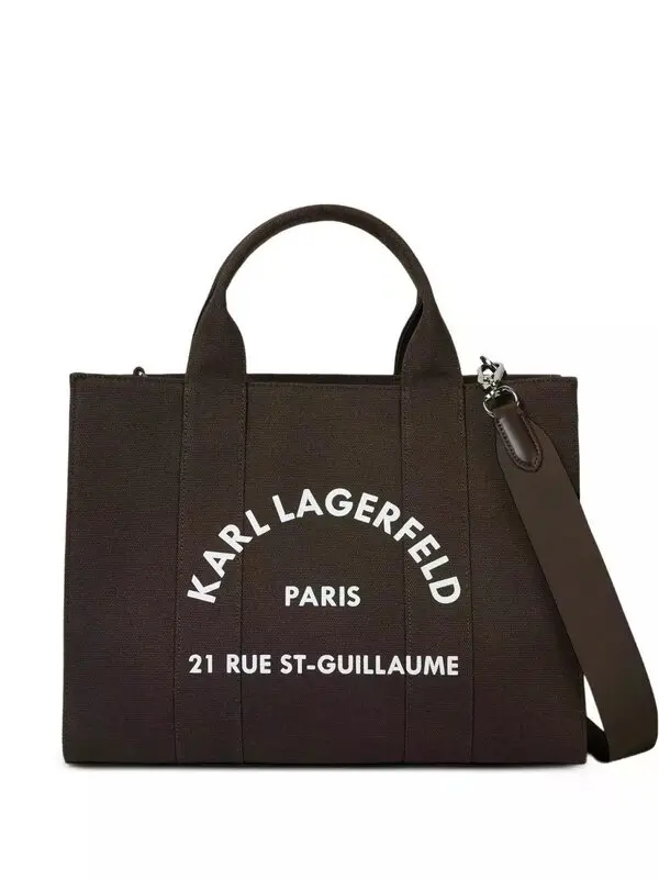 Karl Lagerfeld Medium Rue St-guillaume Square Tote Bag - Brown