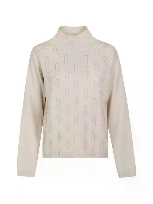 Fabiana Filippi High-neck Sweater With Bead Embellishment