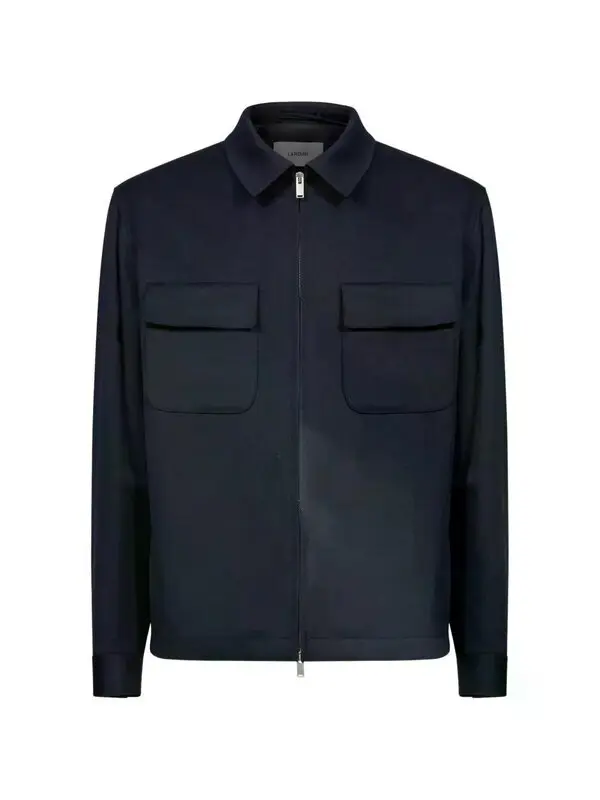 LARDINI Zip-up Flap-pocket Jacket