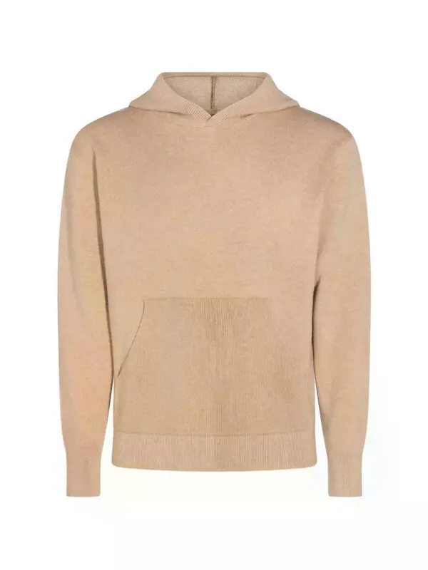 Canali Knitted Hoodie With Pouch Pocket