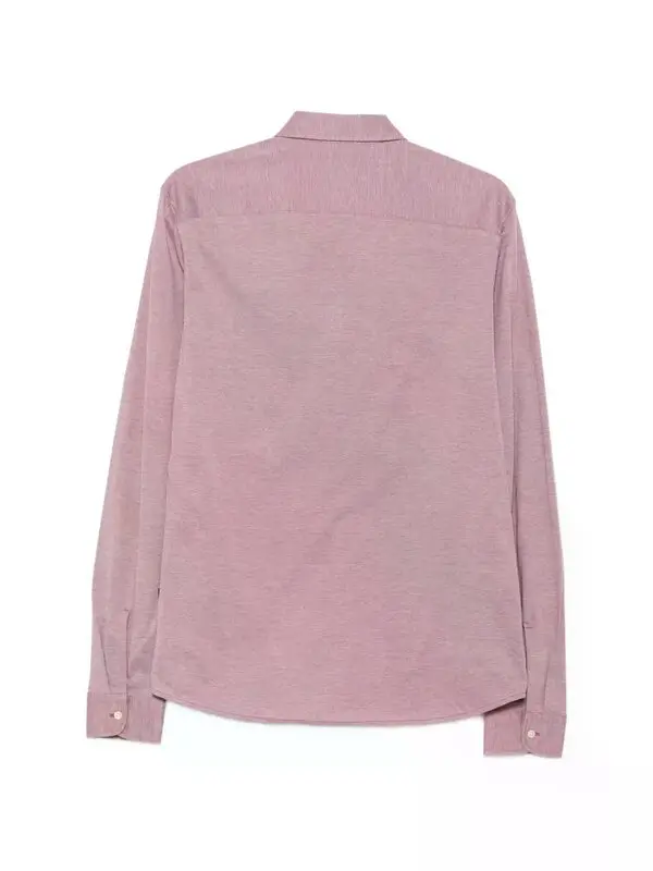 BOSS Logo-embroidered Long-sleeve Shirt - Red