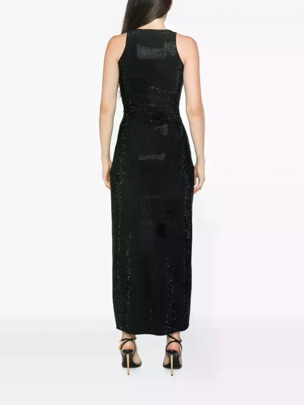 TWENTY FOURHAITCH Sequin-embellished Ring Detail Midi Dress