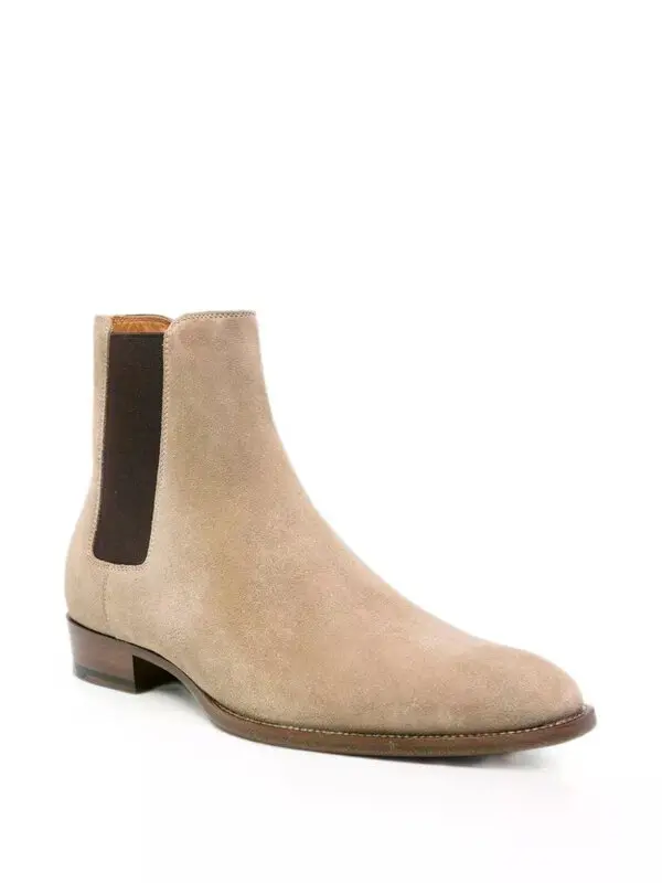 Saint Laurent Suede Chelsea Boots