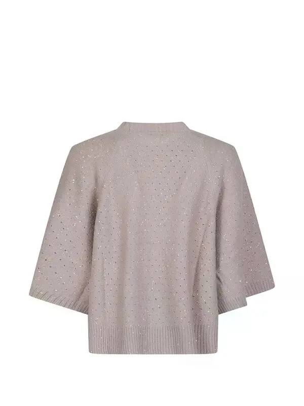 Fabiana Filippi Sequin Embellished Perforated Sweater