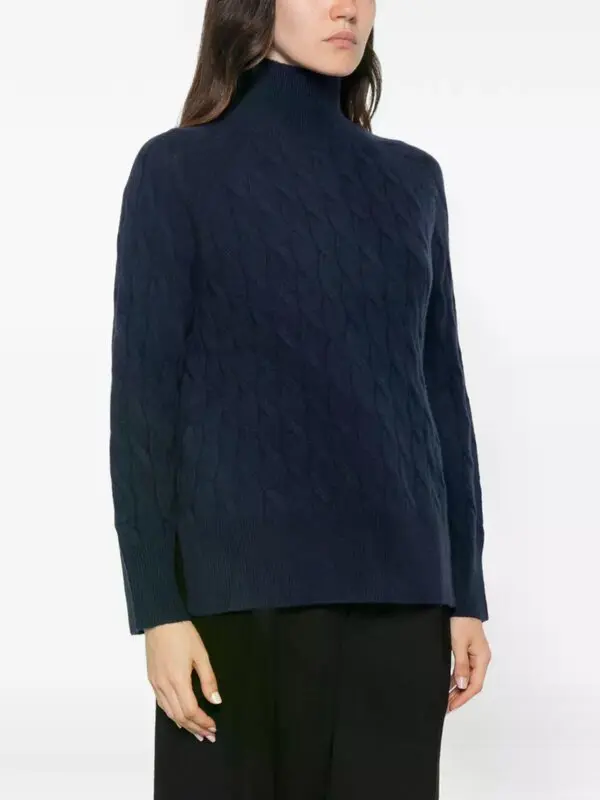 Marella Cable-knit Mock-neck Sweater