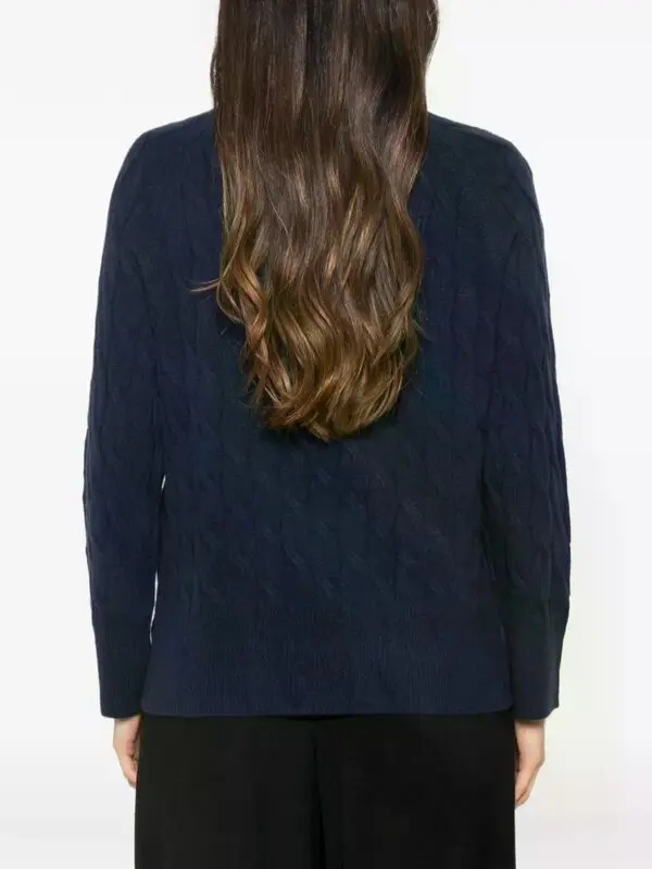 Marella Cable-knit Mock-neck Sweater