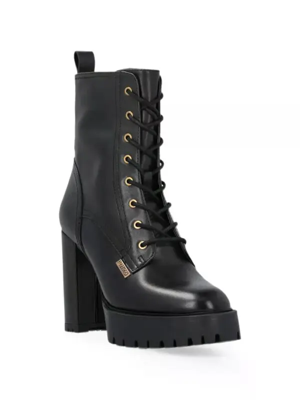 Pinko Lace-up Platform Ankle Boots