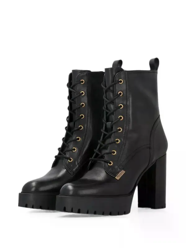 Pinko Lace-up Platform Ankle Boots