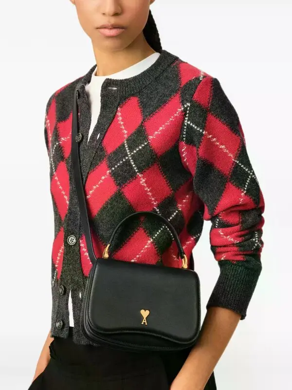 AMI Paris Cowhide Leather Paris Paris Top-handle Bag