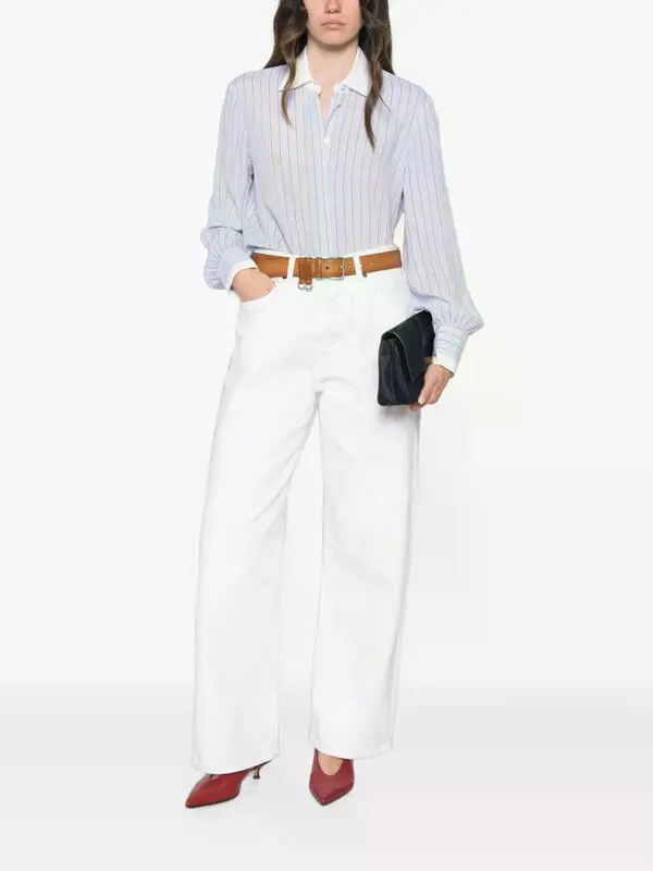 ERMANNO FIRENZE Vertical-stripe Long-sleeve Shirt