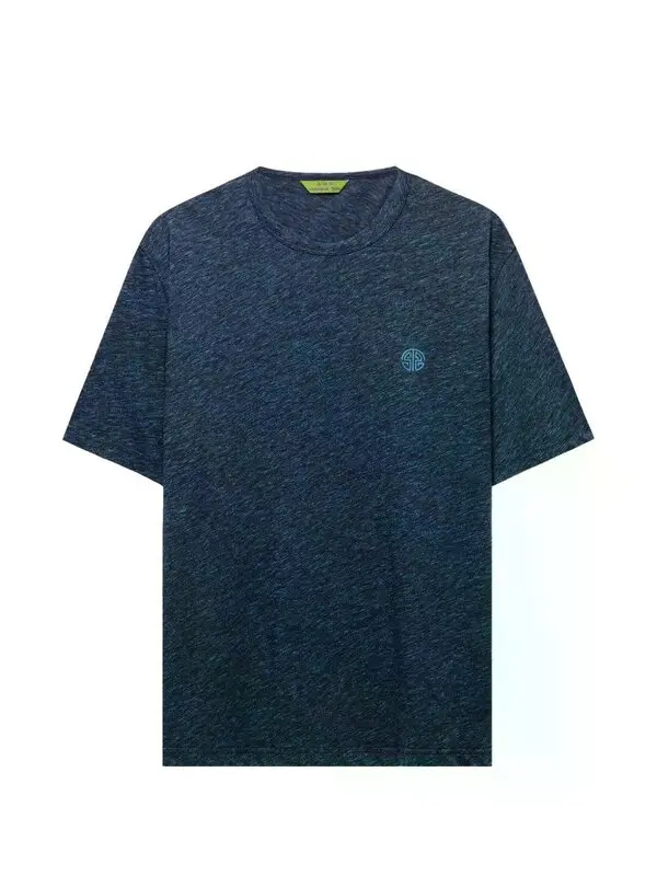 Shanghai Tang Shou Logo-embroidered T-shirt - Blue