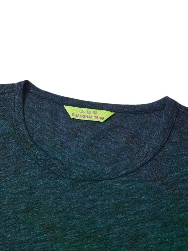 Shanghai Tang Shou Logo-embroidered T-shirt - Blue