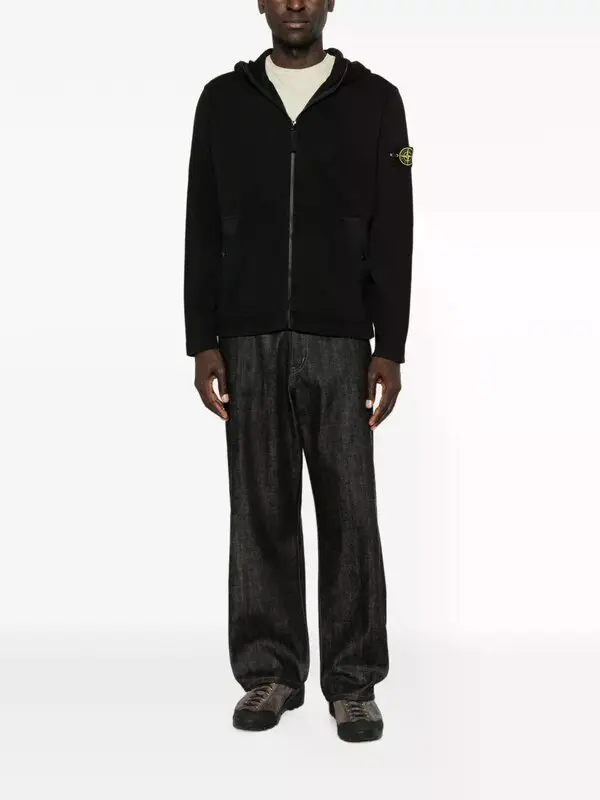 Stone Island Logo-patch Zip-up Hoodie