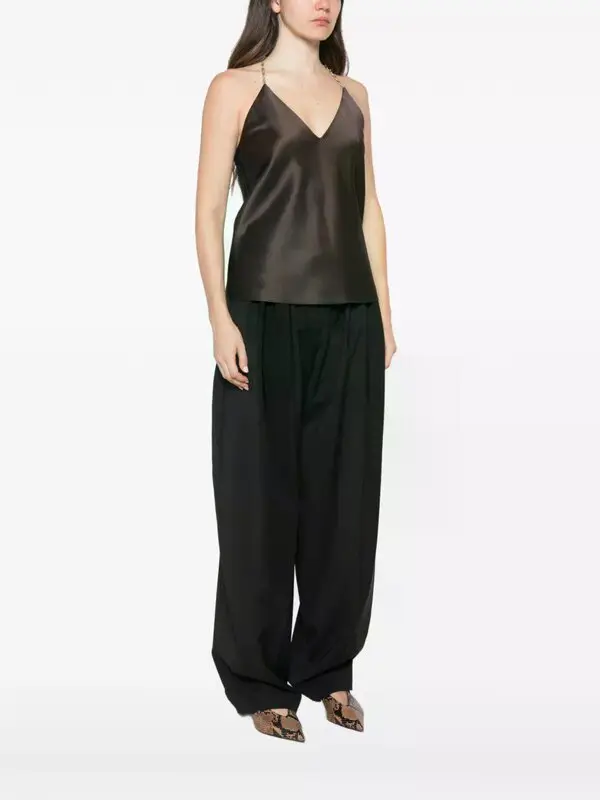 Sportmax Spxpiombo V-neck Chain-strap Top