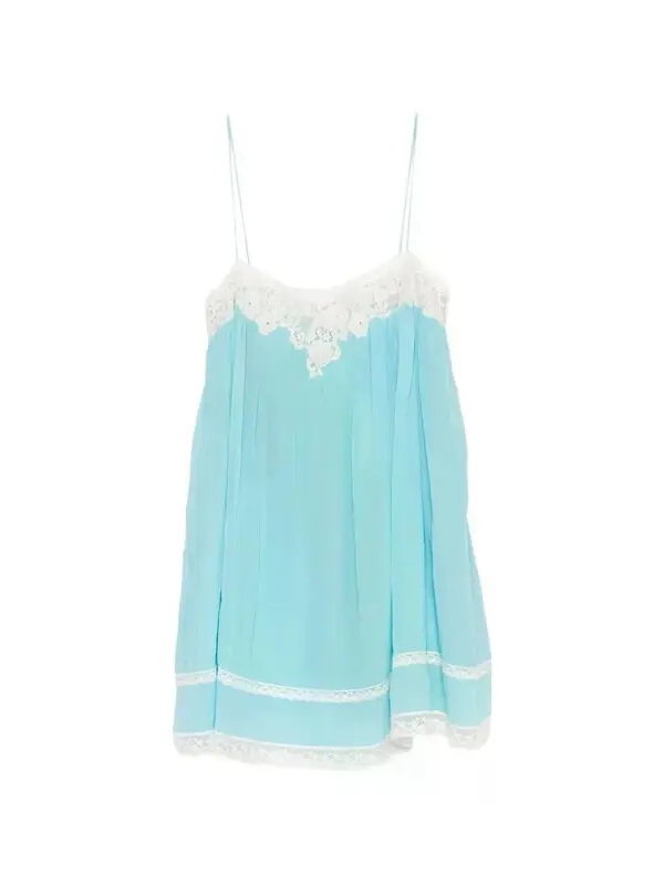 DÔEN Clemente Lace-trim Dress - Blue