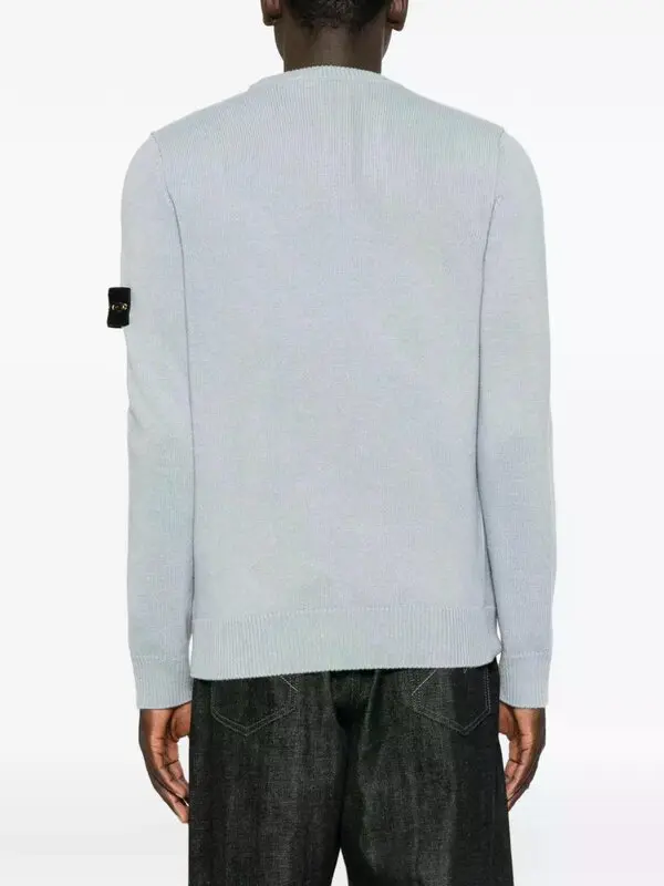 Stone Island Logo-patch Crew-neck Sweater
