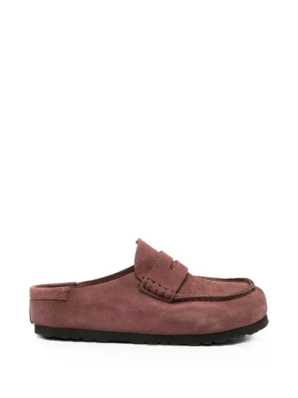 BIRKENSTOCK Boston Suede Mules - Brown