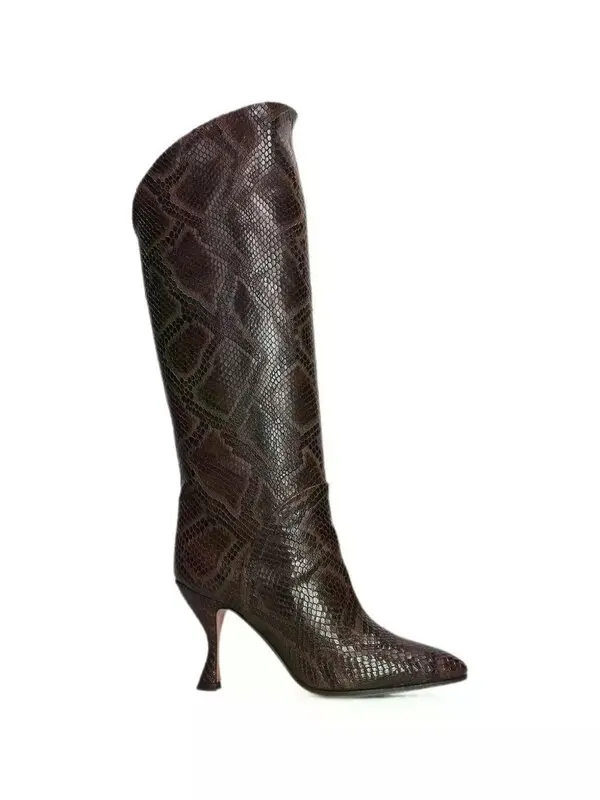 CASTAGNA Nimes Snake-effect Knee-high Boots