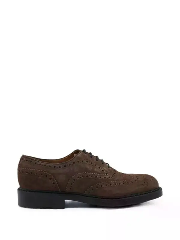 DOUCAL'S Brogue-detail Suede Oxford Shoes