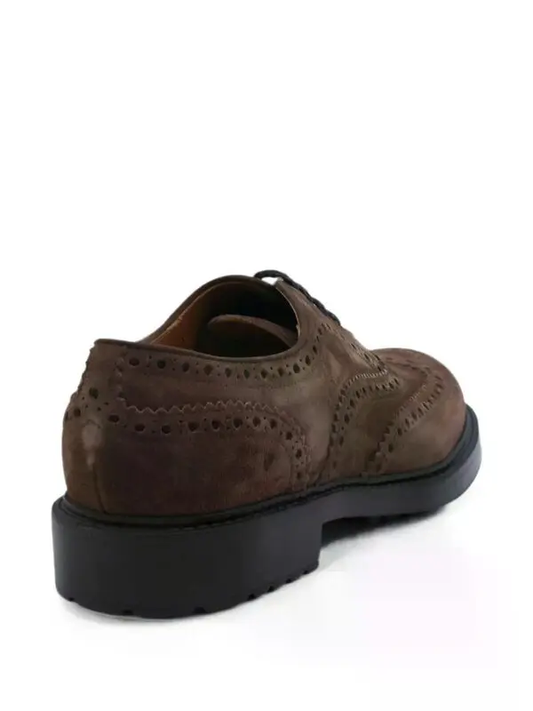 DOUCAL'S Brogue-detail Suede Oxford Shoes