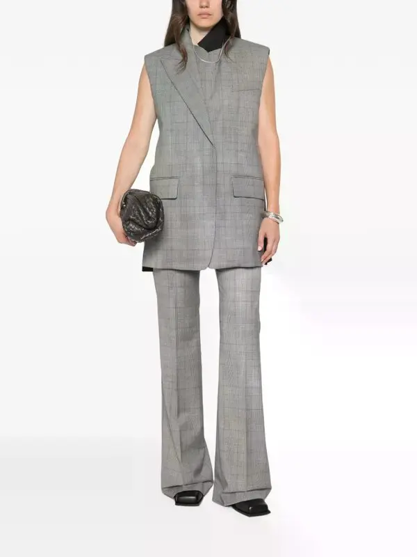 Sportmax Spxanfora Prince Of Wales Check Trousers - Black