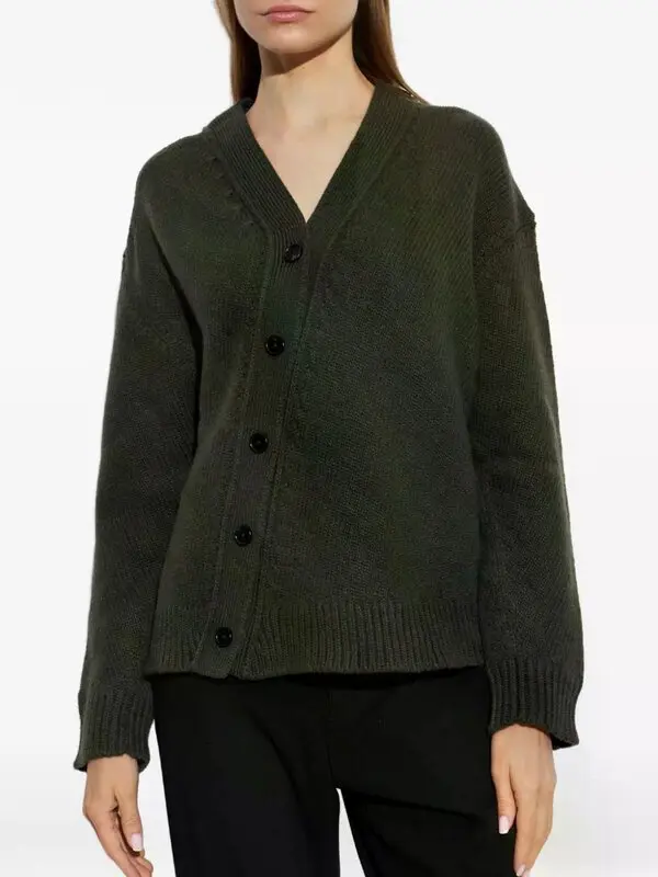 JIL SANDER V-neck Ribbed-trim Cardigan