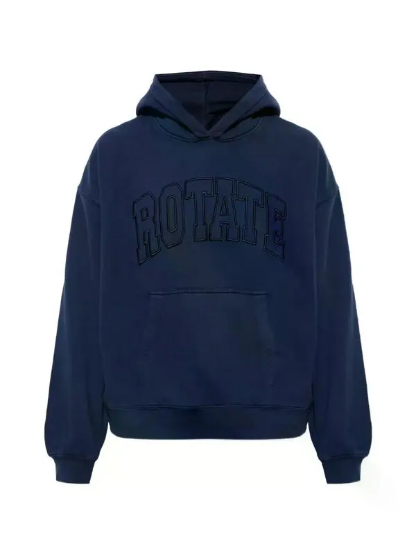 ROTATE BY BIRGER CHRISTENSEN Logo-embroidered Hoodie - Blue