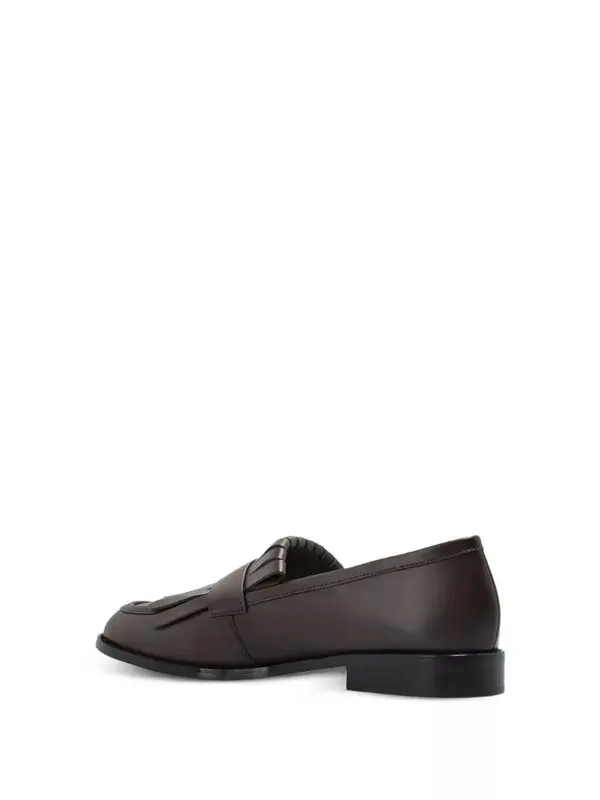 Furla Fringe Detail Logo Plaque Loafers
