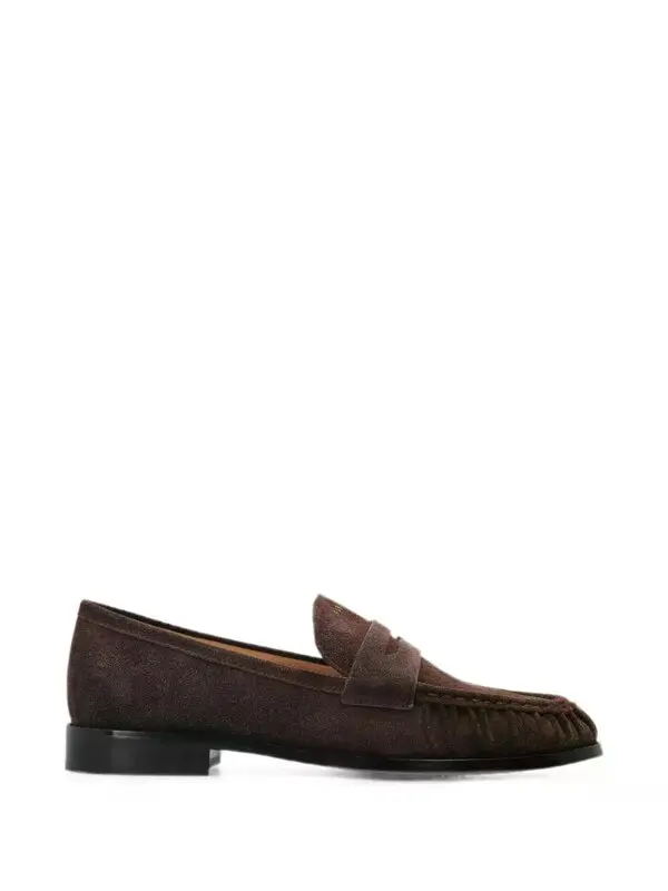 Furla Suede-finish Penny-strap Ballet Flats