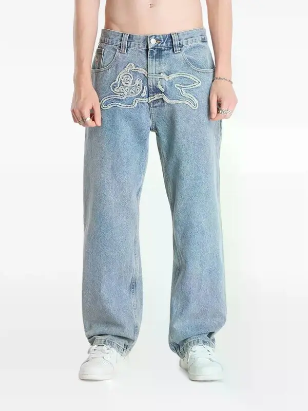 BILLIONAIRE BOYS CLUB - ICE CREAM Running Dog Appliqué Jeans