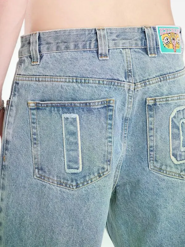 BILLIONAIRE BOYS CLUB - ICE CREAM Running Dog Appliqué Jeans