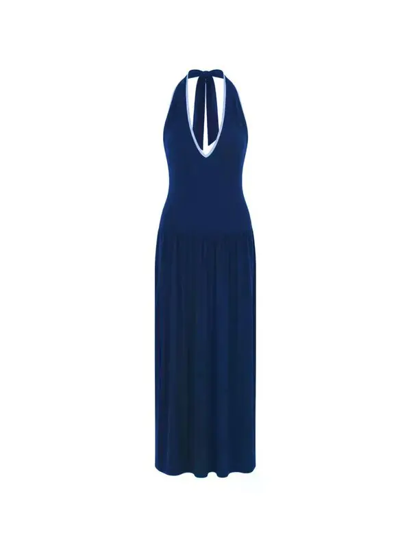 BAOBAB Donata Halterneck Maxi Dress - Blue