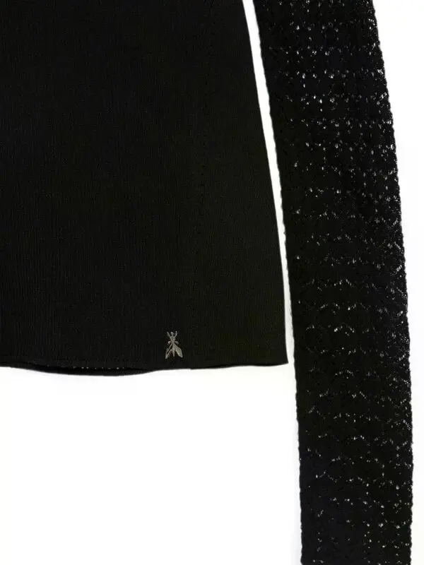 Patrizia Pepe Lace-effect Knit Top