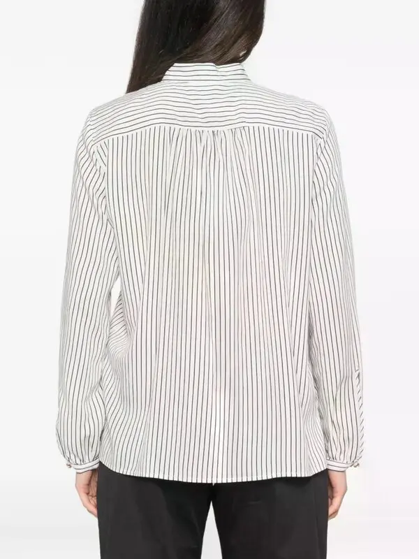 Marella Striped Ruffle Detail Shirt