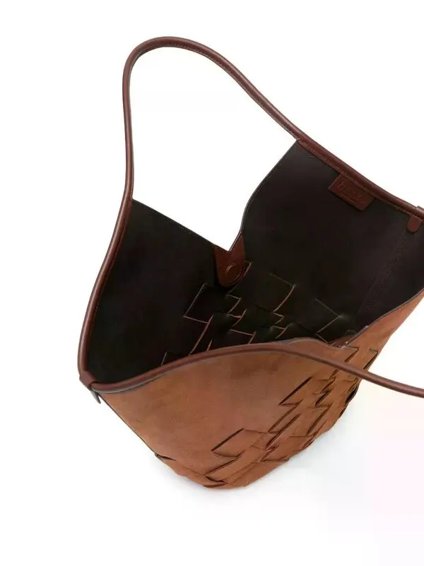 Hereu Coloma Woven Shoulder Bag - Brown