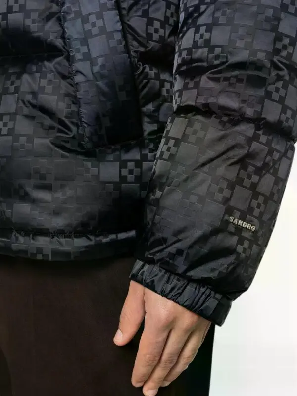 Sandro Geometric Pattern Padded Jacket