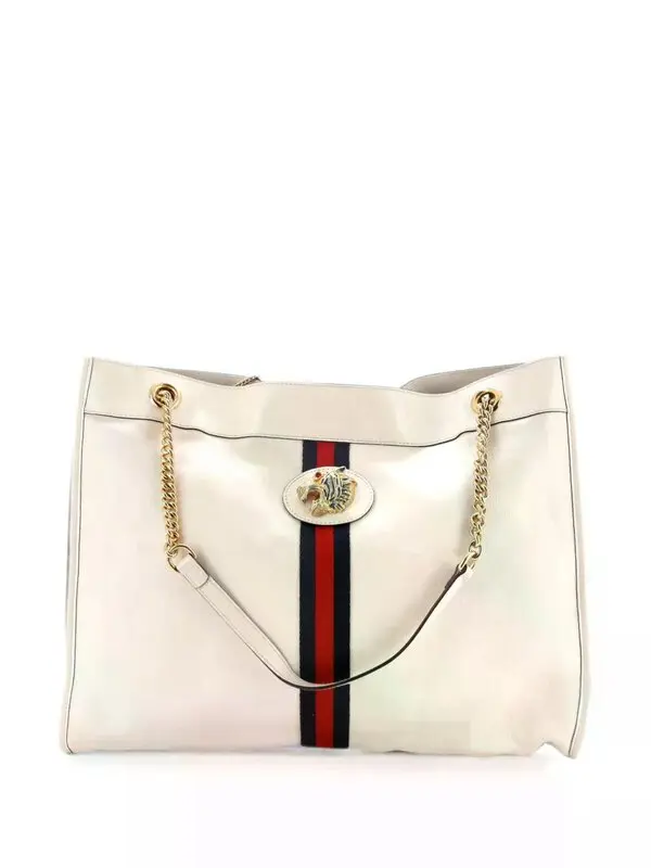 Gucci Rajah Chain Leather Large Tote Bag