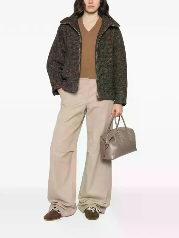 Marella Herringbone Zip-fastening Jacket