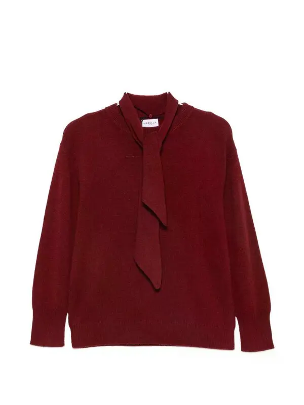 Marella Pussy-bow Knitted Sweater
