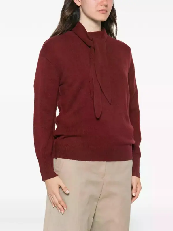 Marella Pussy-bow Knitted Sweater