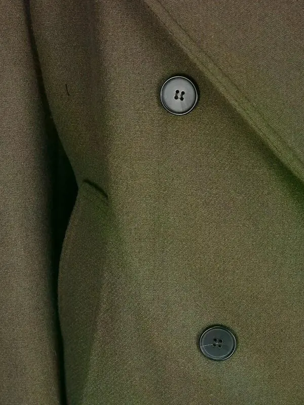 Source Unknown Belted Double-breasted Coat With Notched Lapels