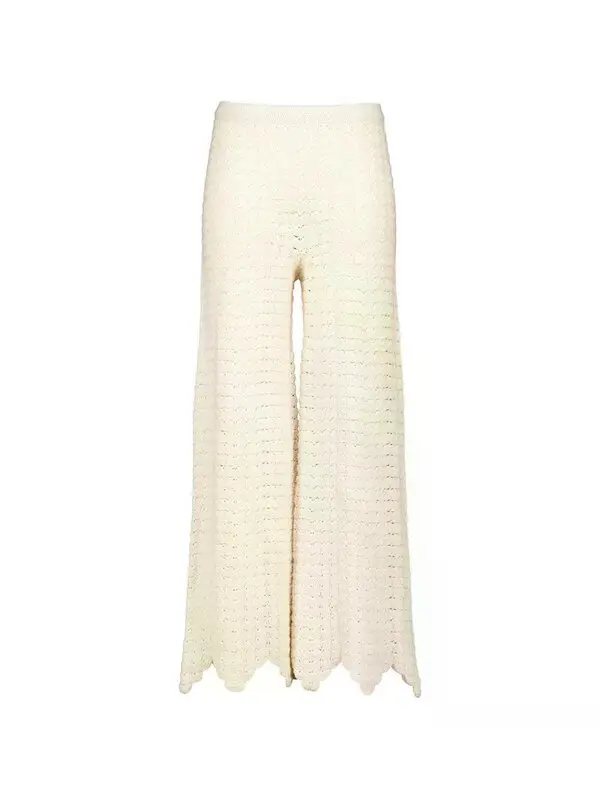 Escvdo Safi Abanico Crochet-stitch Trousers