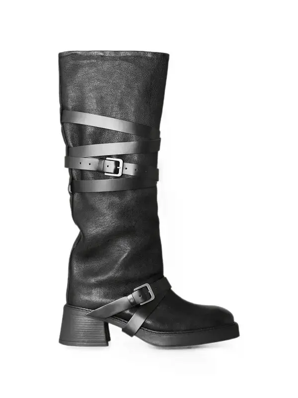 MIISTA Katarzyna Belted Tall Boots - Black