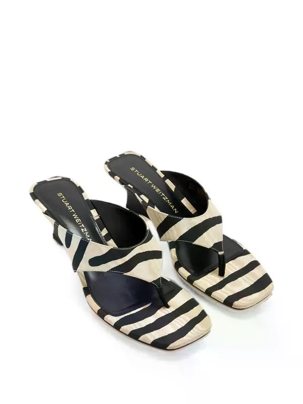 STUART WEITZMAN Zebra-print Wedge Sandals