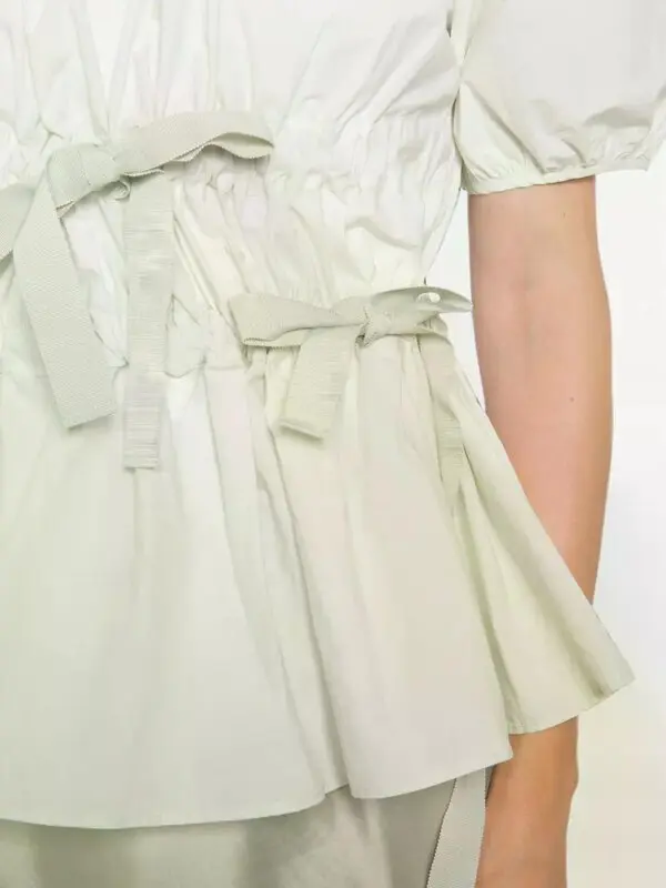 Cecilie Bahnsen Papillon Matelassé Peplum Top