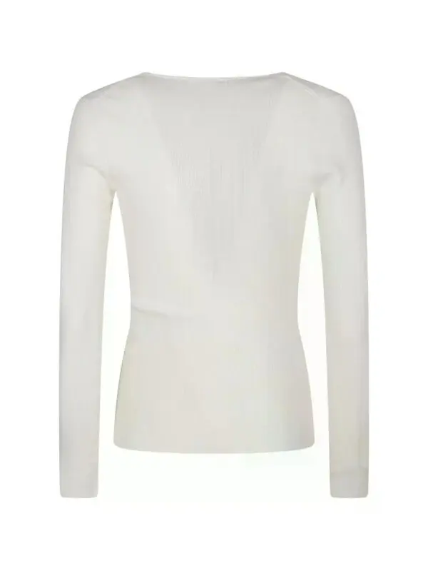 P.a.r.o.s.h Ribbed-knit Square-neck T-shirt